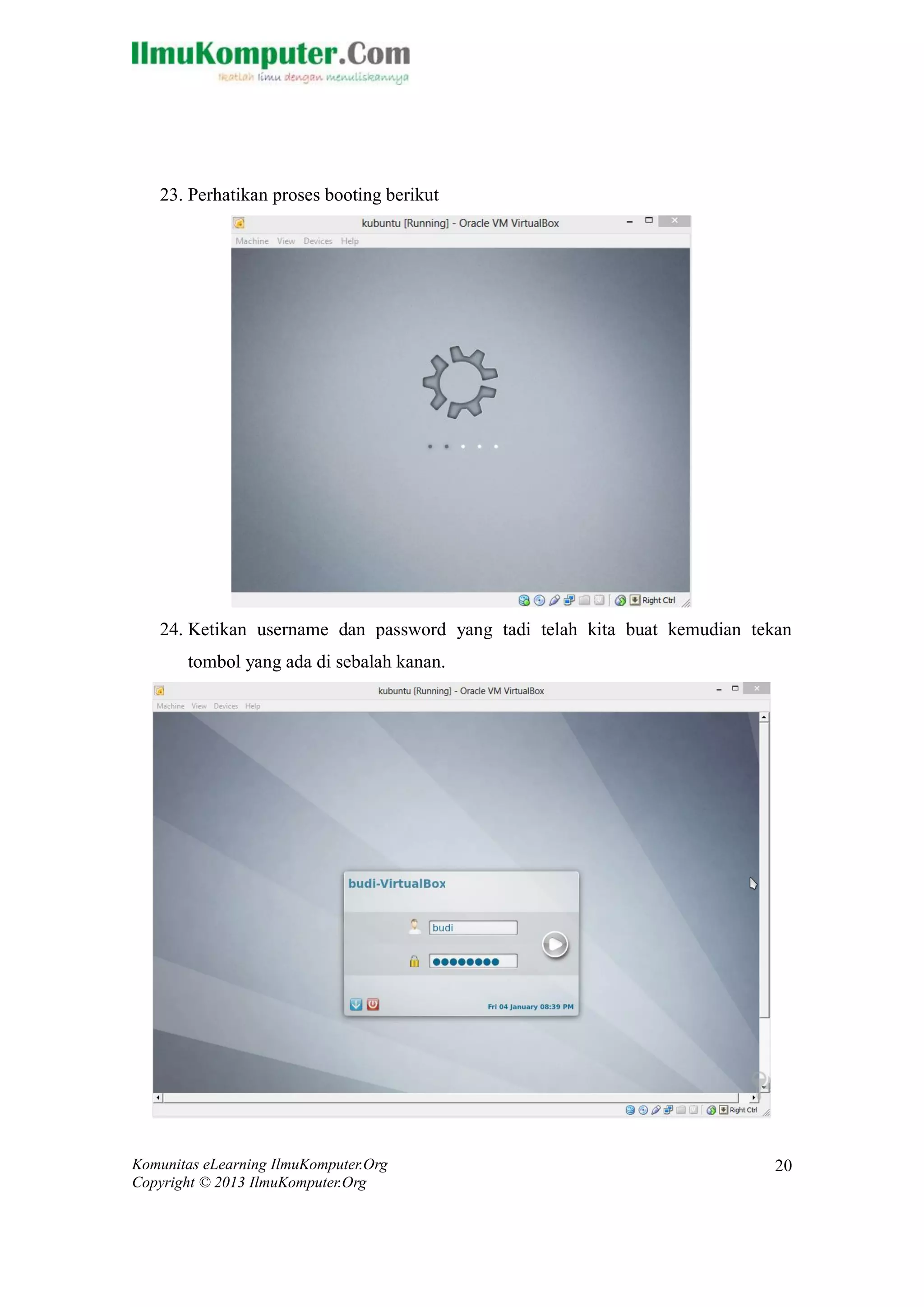 Tutorial mnginstall-kubuntu-12.04-di-virtual box | PDF