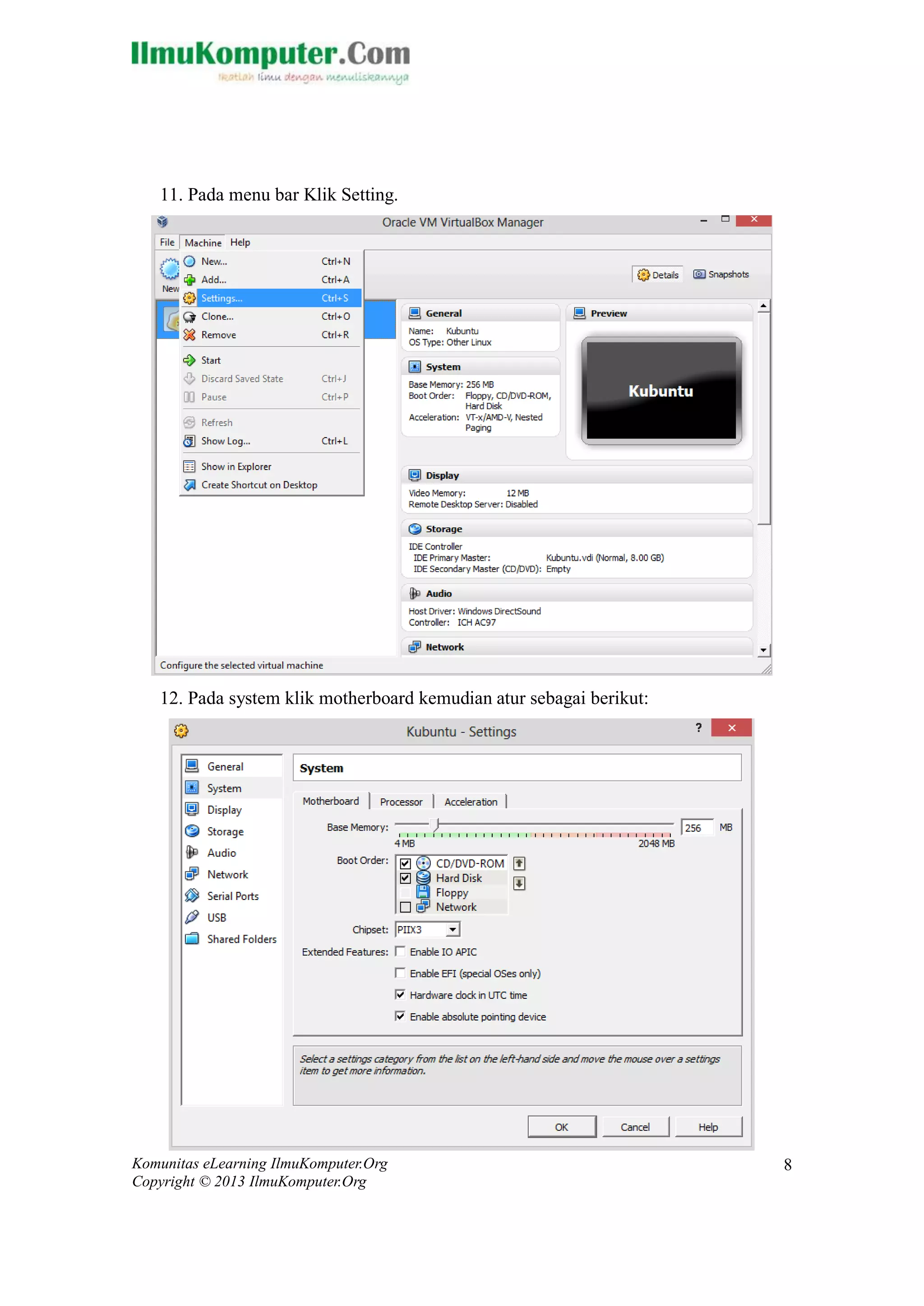 Tutorial mnginstall-kubuntu-12.04-di-virtual box | PDF