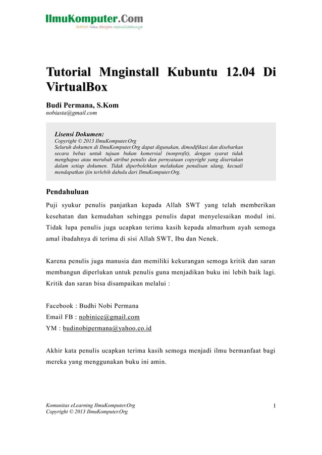 Tutorial mnginstall-kubuntu-12.04-di-virtual box | PDF