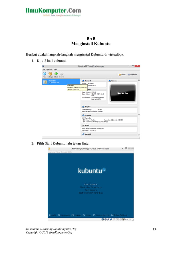 Tutorial mnginstall-kubuntu-12.04-di-virtual box | PDF