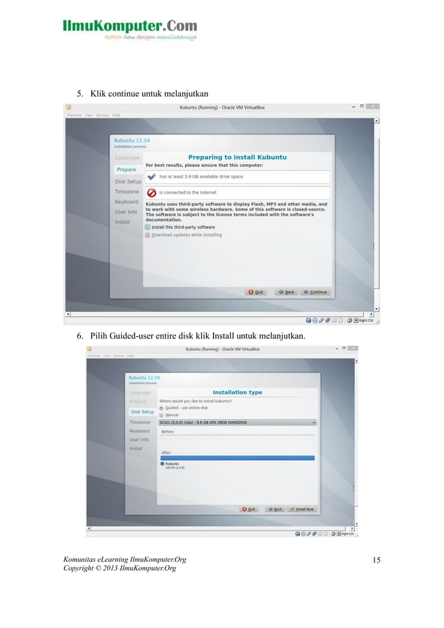 Tutorial mnginstall-kubuntu-12.04-di-virtual box | PDF