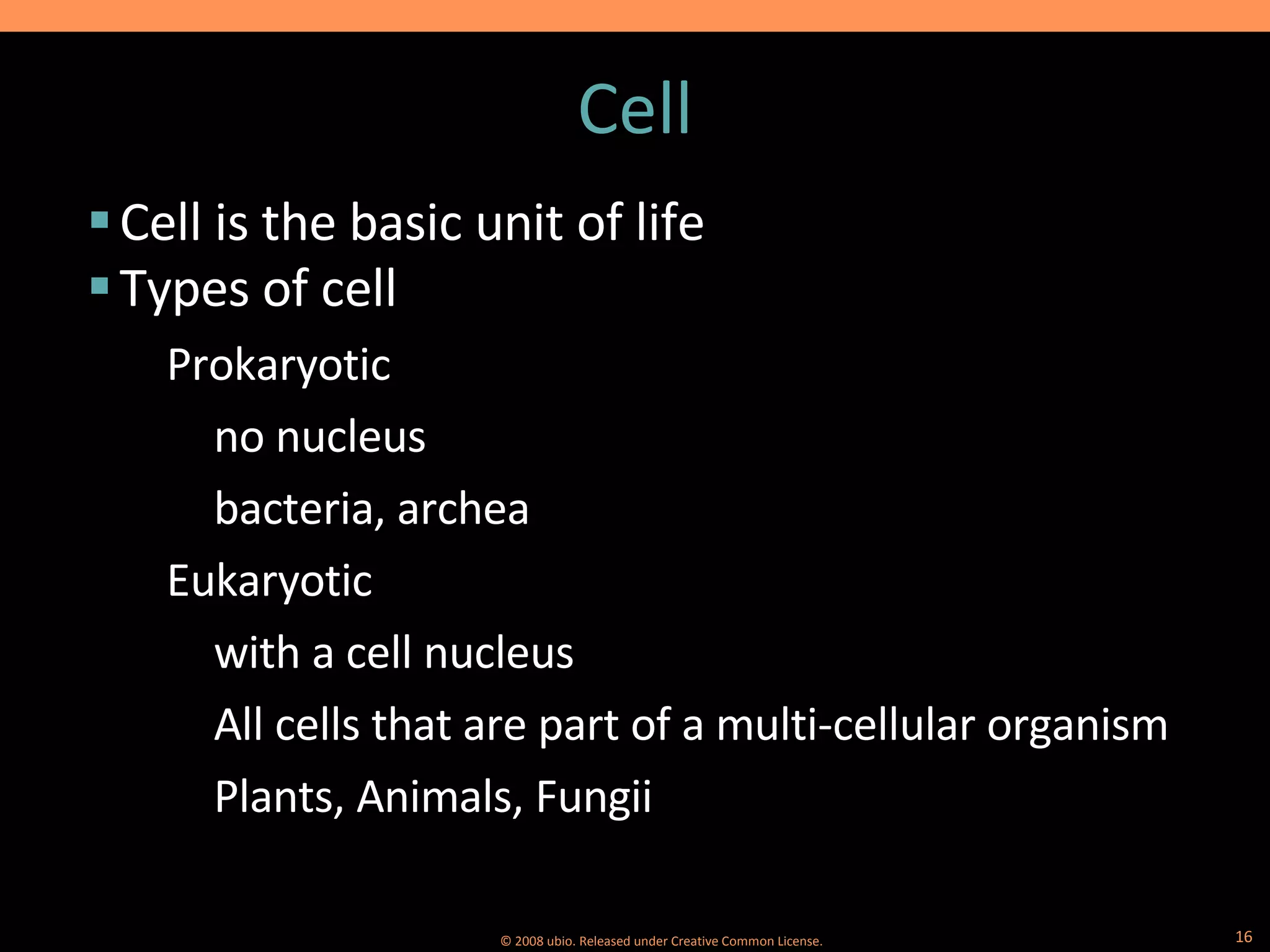 Biology for Computer Engineers, Part 2: The Cell | PPT