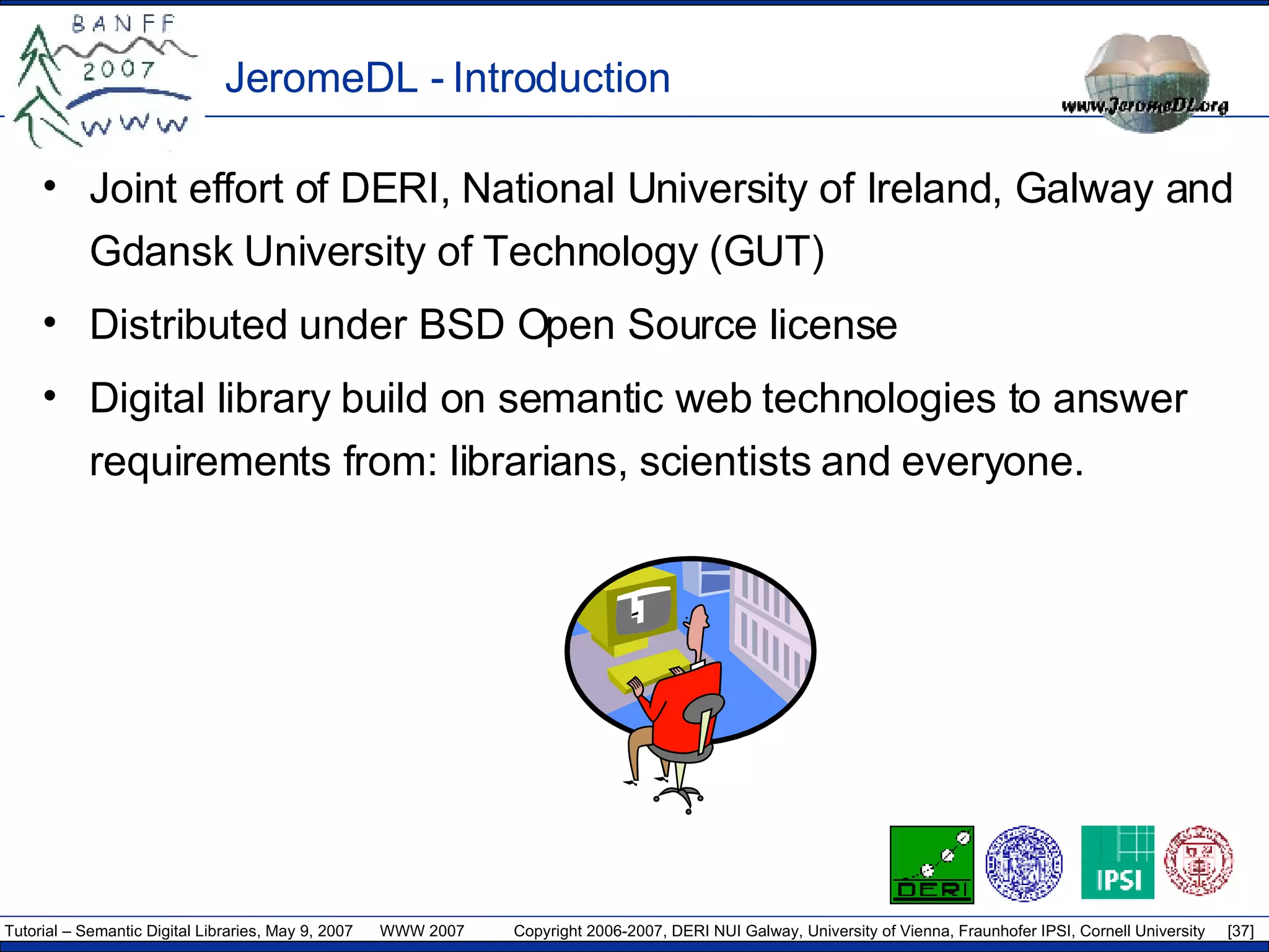 Tutorial on Semantic Digital Libraries (WWW'2007) | PPT