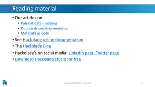Hackolade Tutorial - part 1 - What is a data model | PDF