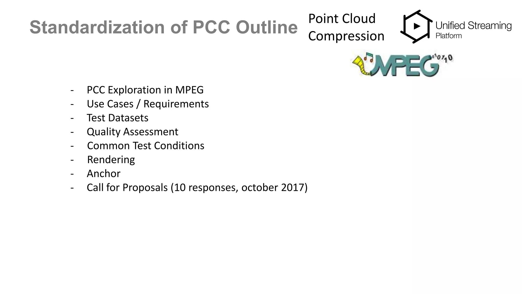 Tutorial on Point Cloud Compression and standardisation | PPTX