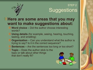 Tutorial Peer Editing | PPT