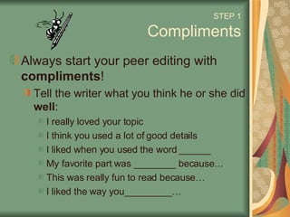 Tutorial Peer Editing | PPT