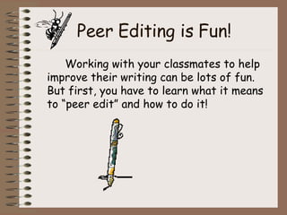 Tutorial Peer Editing | PPT