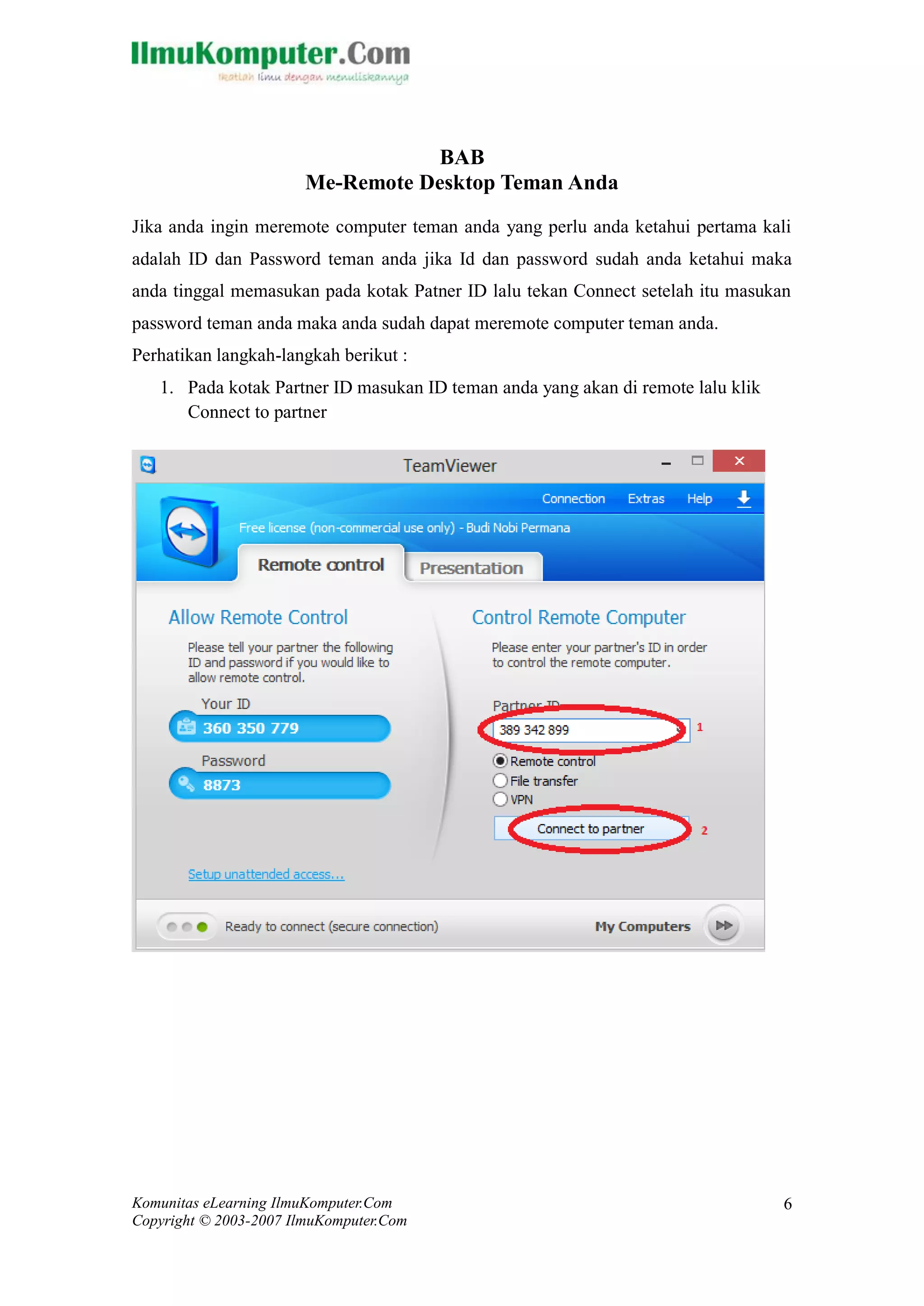 Tutorial remote-desktop-dengan-team-viewer | PDF