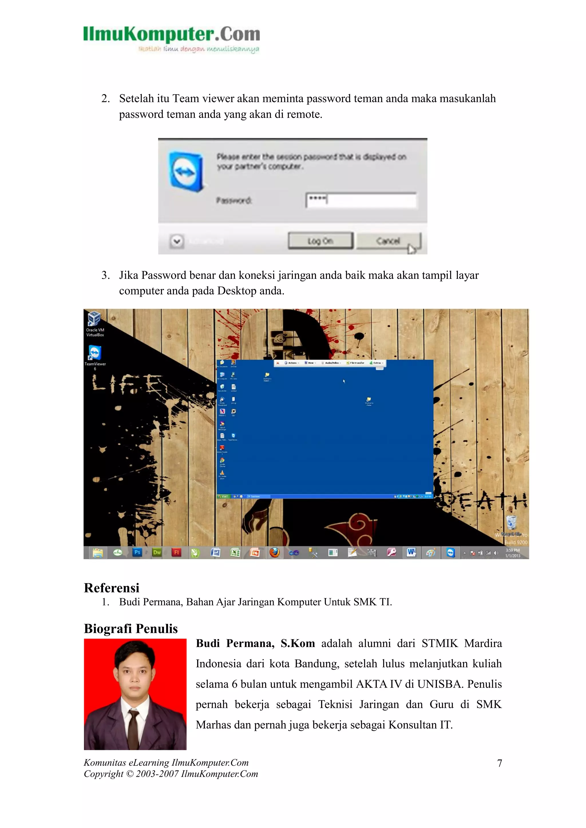 Tutorial remote-desktop-dengan-team-viewer | PDF