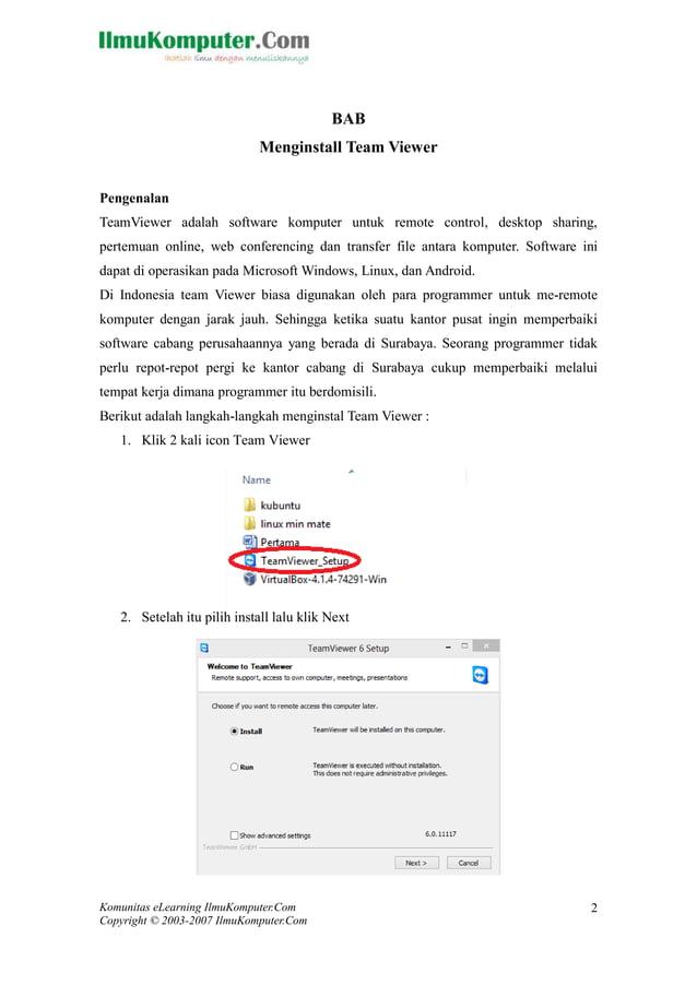 Tutorial remote-desktop-dengan-team-viewer | PDF