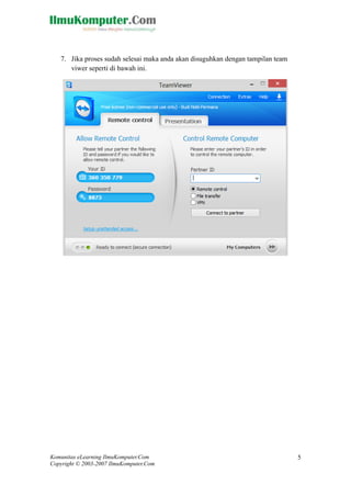 Tutorial remote-desktop-dengan-team-viewer | PDF