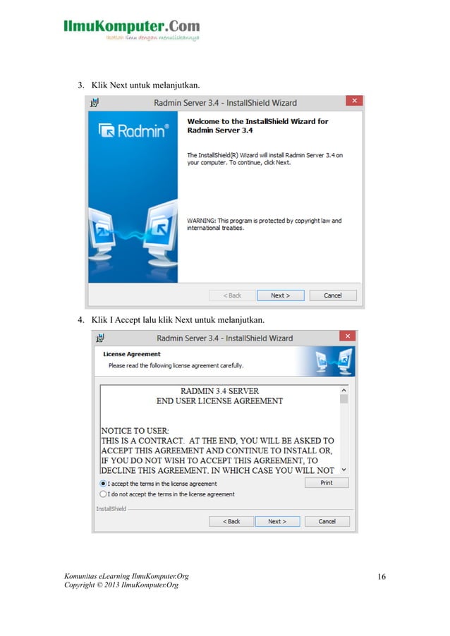 Tutorial remote-desktope-pada-jaringan-dengan-radmin-3.4 | PDF