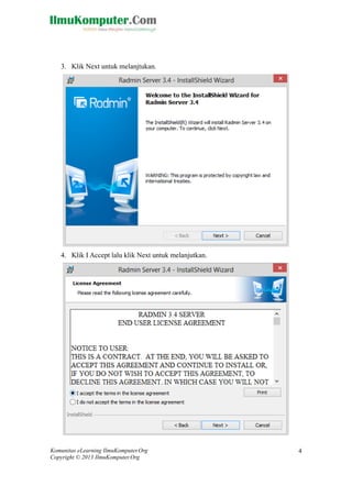 Tutorial remote-desktope-pada-jaringan-dengan-radmin-3.4 | PDF