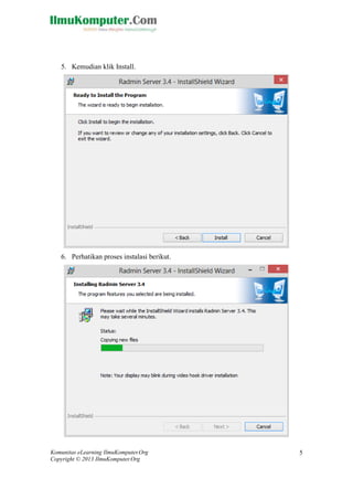 Tutorial remote-desktope-pada-jaringan-dengan-radmin-3.4 | PDF