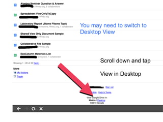 iPad & Google Drive App: Shared View Only Folders and Copying Files | PDF