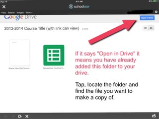 iPad & Google Drive App: Shared View Only Folders and Copying Files | PDF