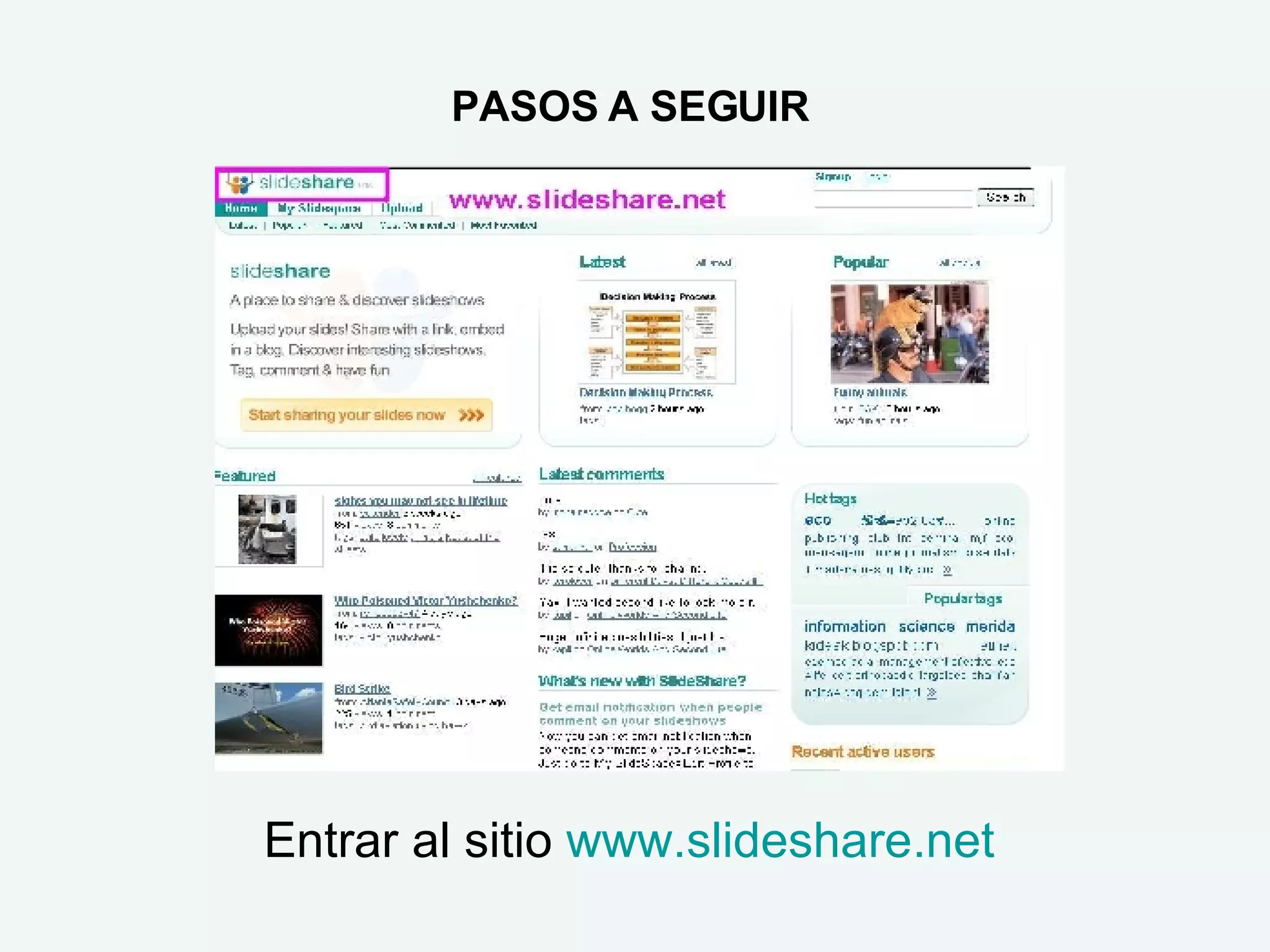 Tutorial sobre Slideshare | ODP