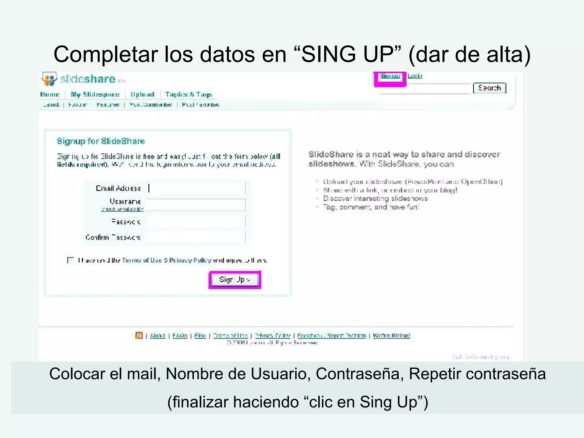Tutorial sobre Slideshare | ODP
