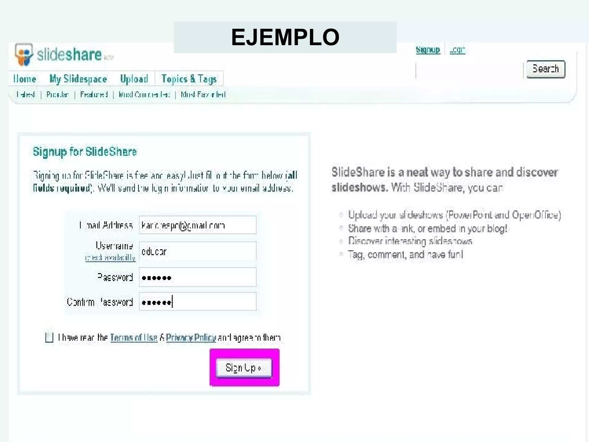 Tutorial sobre Slideshare | ODP