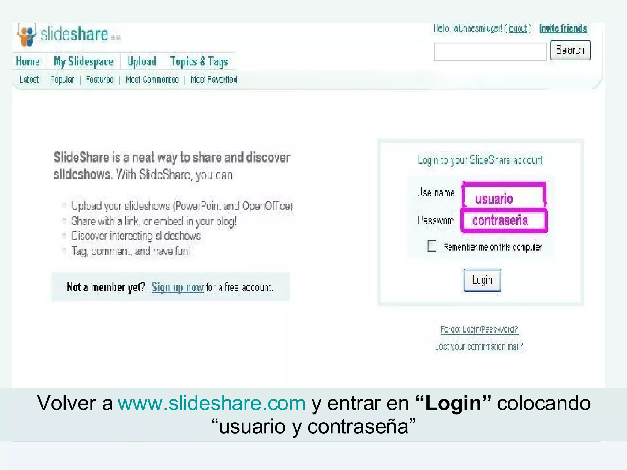 Tutorial sobre Slideshare | ODP