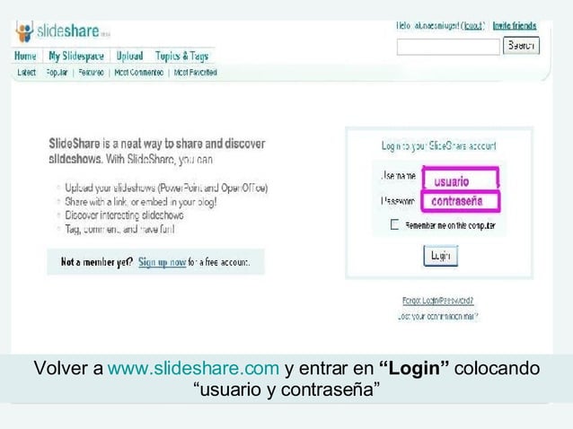 Tutorial sobre Slideshare | PPT