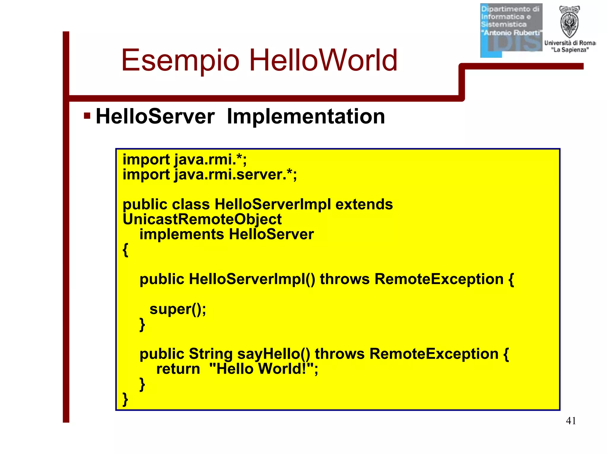 Tutorial Su Java Rmi Pdf Programming Languages Computing