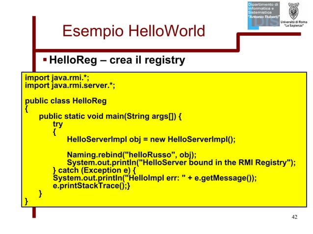 Tutorial Su Java Rmi Ppt
