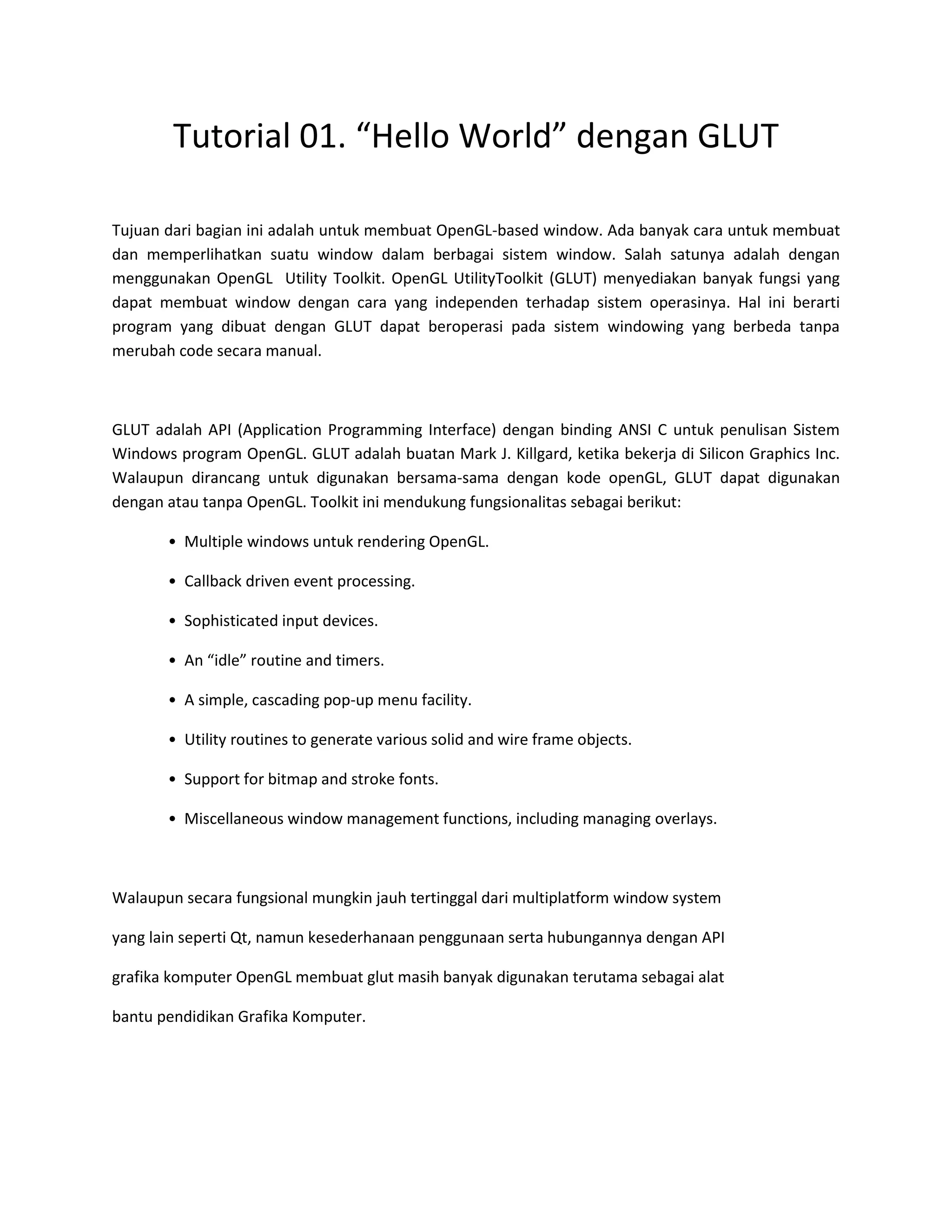 Open GL Tutorial01 | PDF