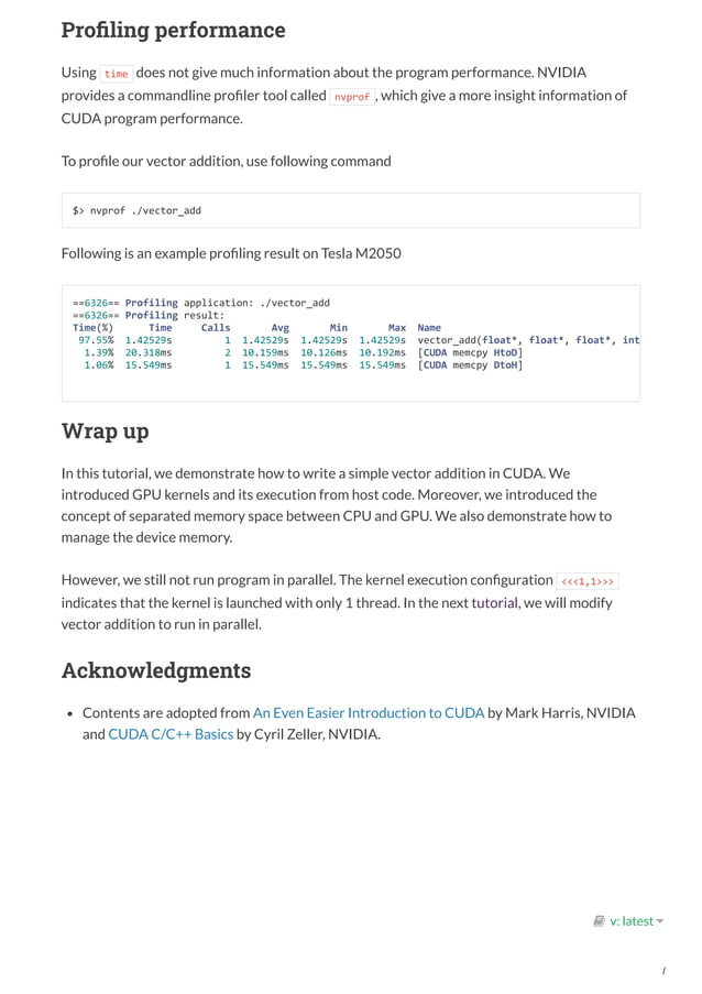 CUDA Tutorial 01 : Say Hello to CUDA : Notes | PDF