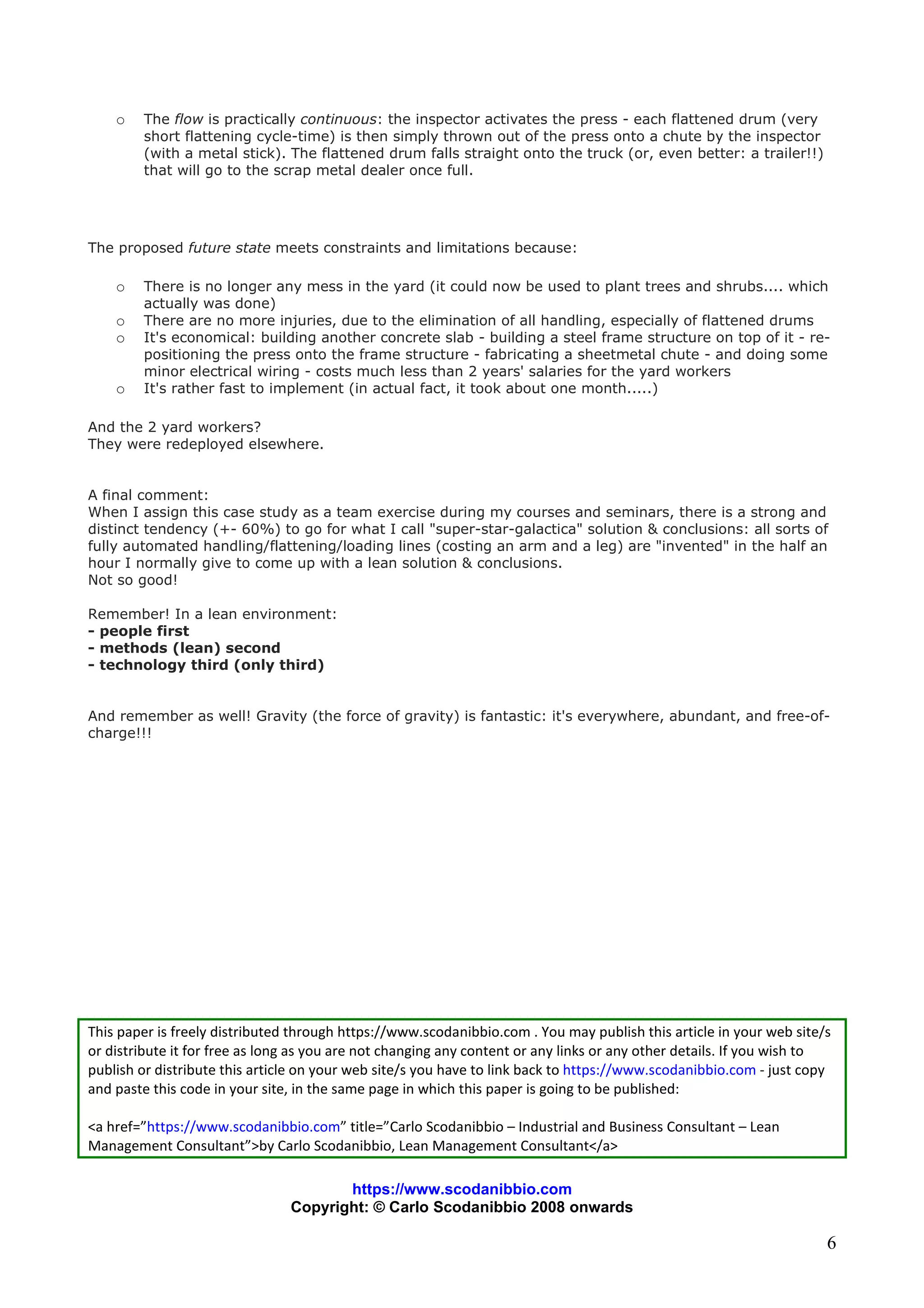 Tutorial06: Deploying lean principles in non-manufacturing operations ...