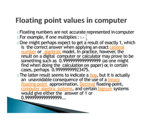 Data Representation - Floating Point | PPT | Free Download