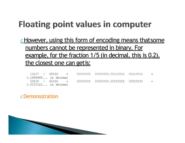 Data Representation - Floating Point | PPT | Free Download