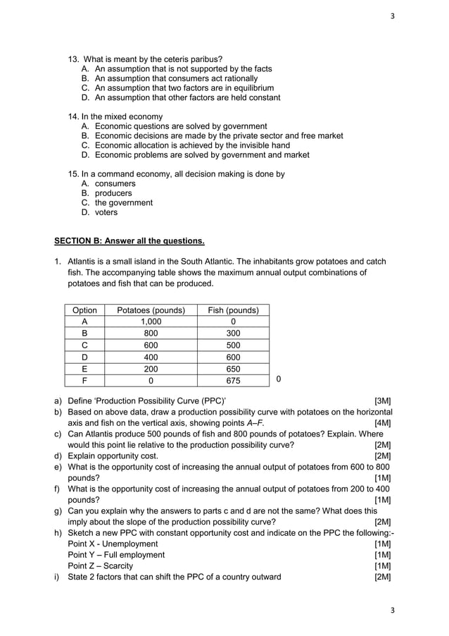 Microeconomics (Tutorial 1) | PDF | Economy | Business and Finance