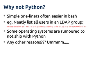 How to write a well-behaved Python command line application | PDF