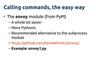 How to write a well-behaved Python command line application | PDF