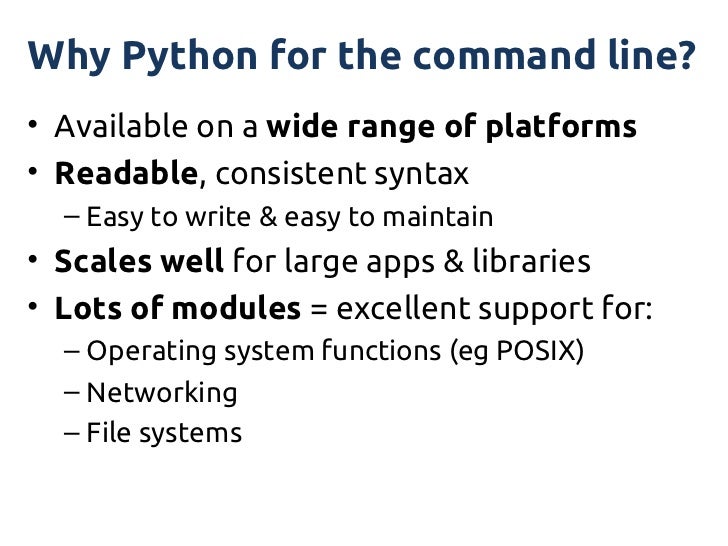 How to write a well-behaved Python command line application