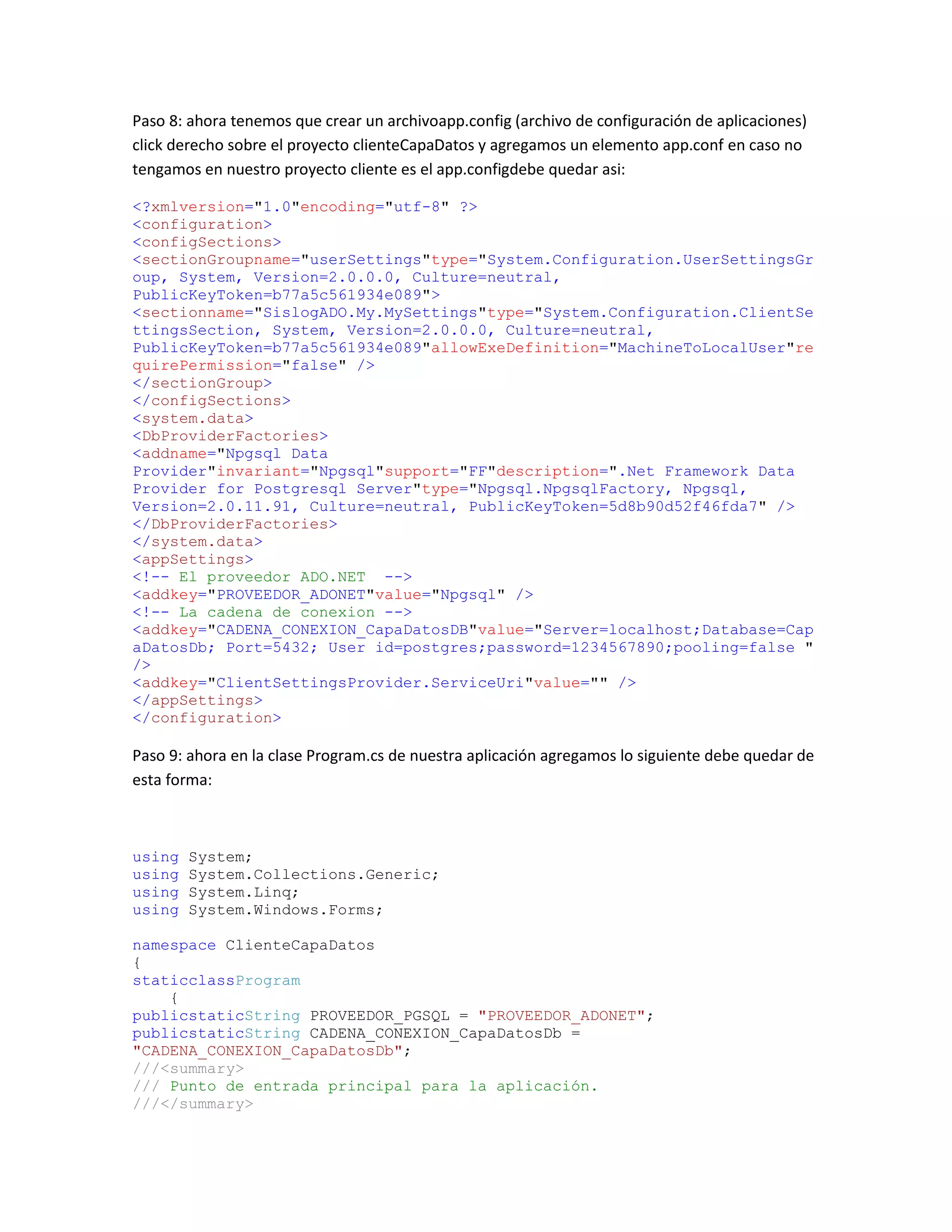 CONECTAR C# CON POSTGRESQL USANDO NPGSQL 2.0.11