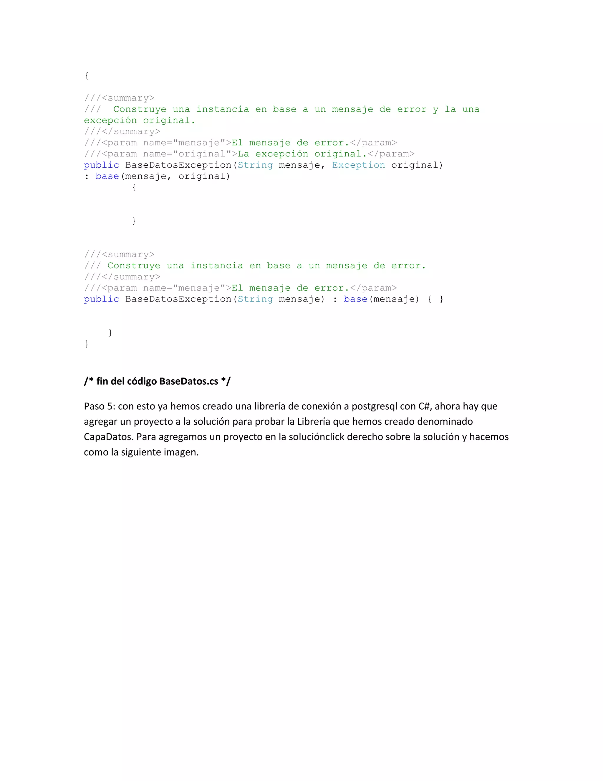 Conectar C Con Postgresql Usando Npgsql 2011