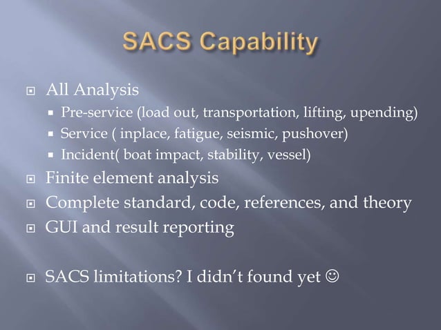 Tutorial #1 - SACS Basic | PPTX | Technology & Computing