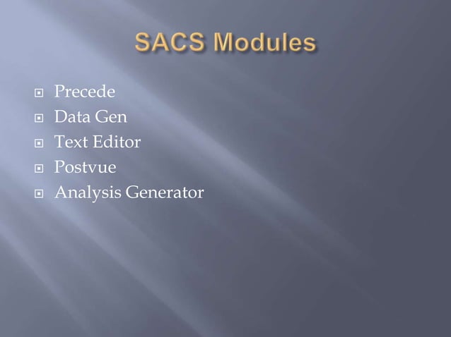 Tutorial #1 - SACS Basic | PPTX | Technology & Computing