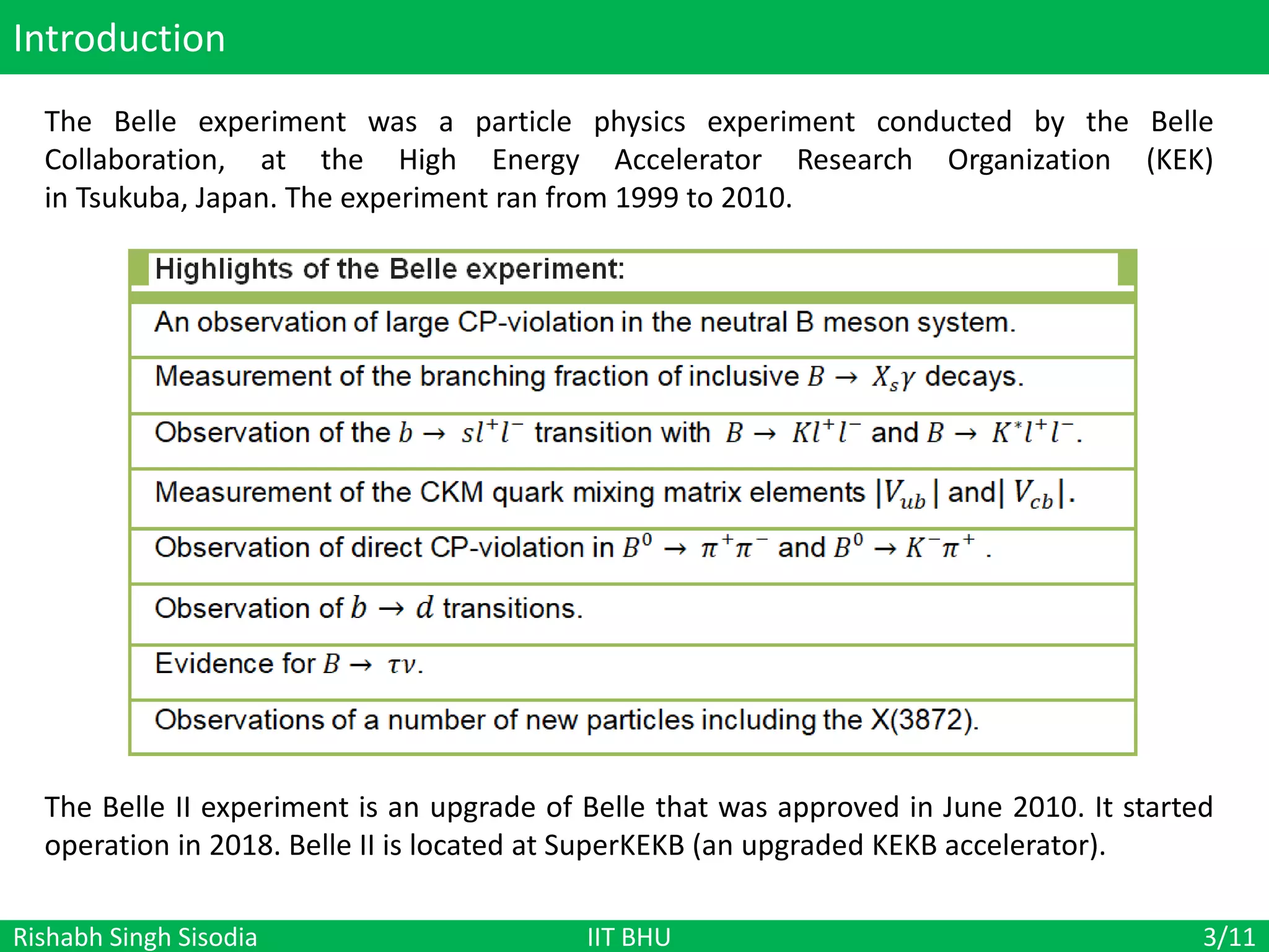 Belle II Detector | PPTX