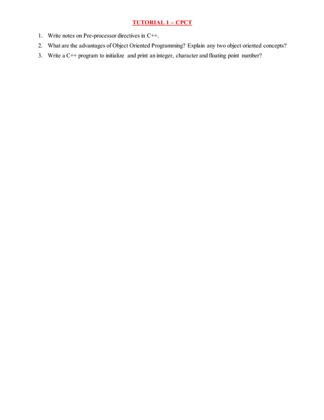 Tutorial 1 Pdf