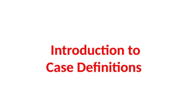Tutorial 1.pptx case definition in outbreak investigation | PPT | Free ...