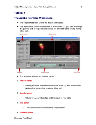 Tutorial 1 adobe premier pro | PDF
