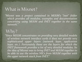 Tutorial 1 installing mixim and mixnet | PPTX
