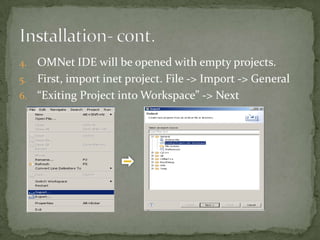 Tutorial 1 installing mixim and mixnet | PPTX