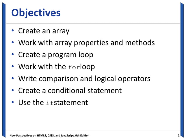 tutorial 10 Exploring Arrays, Loops, and conditional statements.ppt