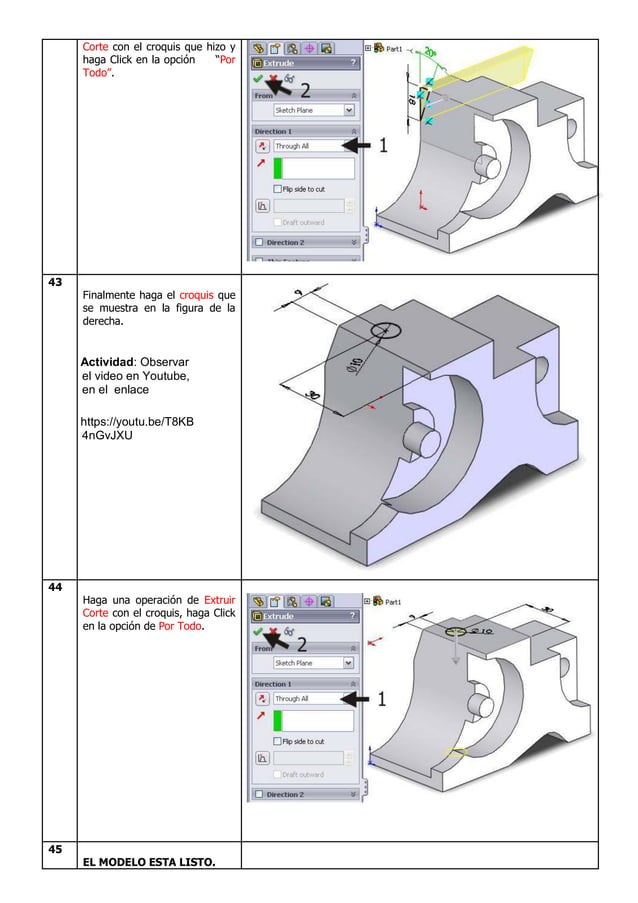 Tutorial 11 Ok EspaÑol Piezas Solidworks Cswa Pdf
