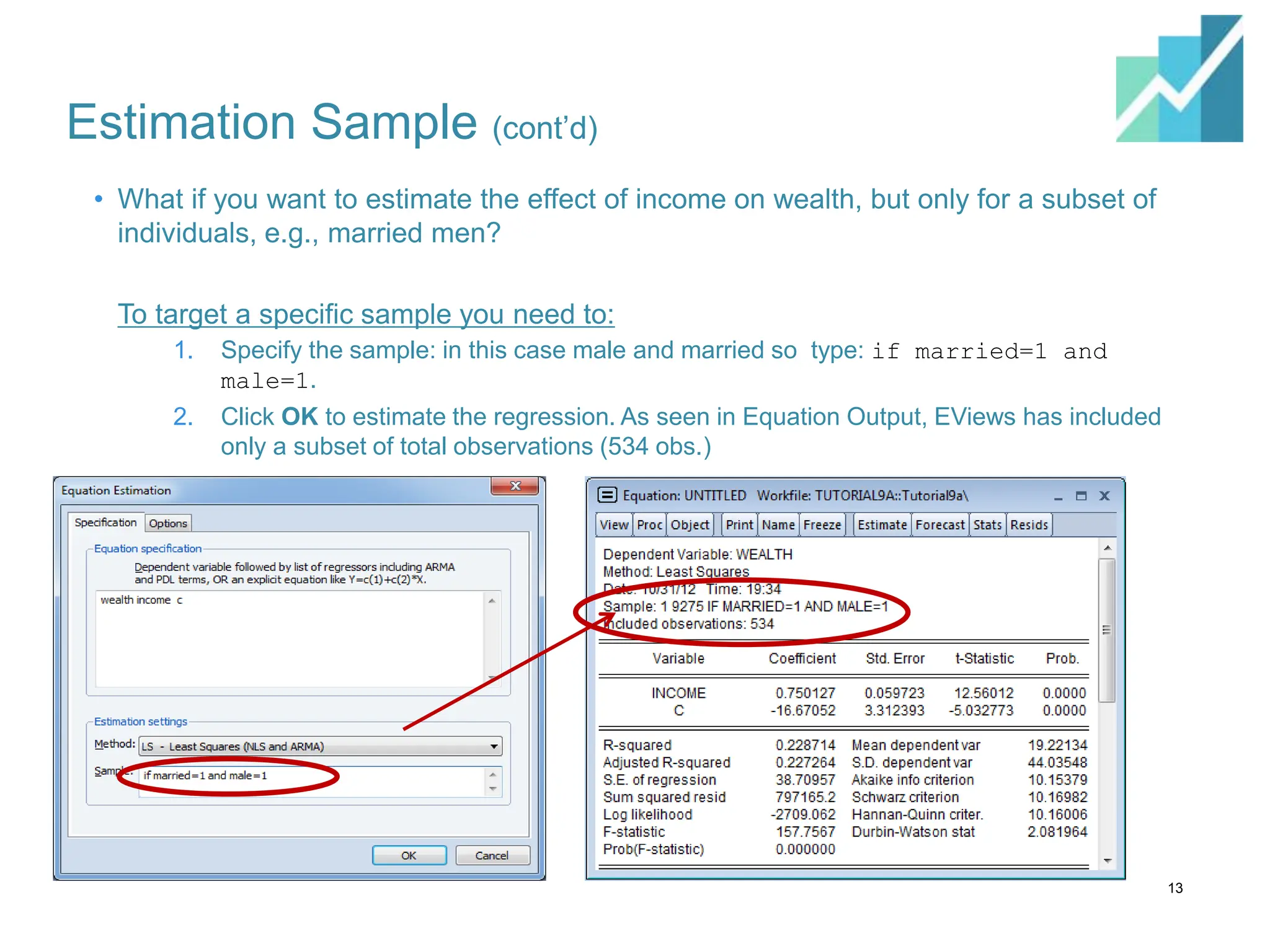 Tutorial12_Estimation_PartA note Eview Traning | PPTX